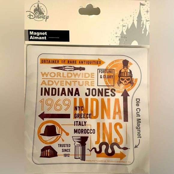 Disney | Accessories | Disney Indiana Jones Magnet New Hollywood ...